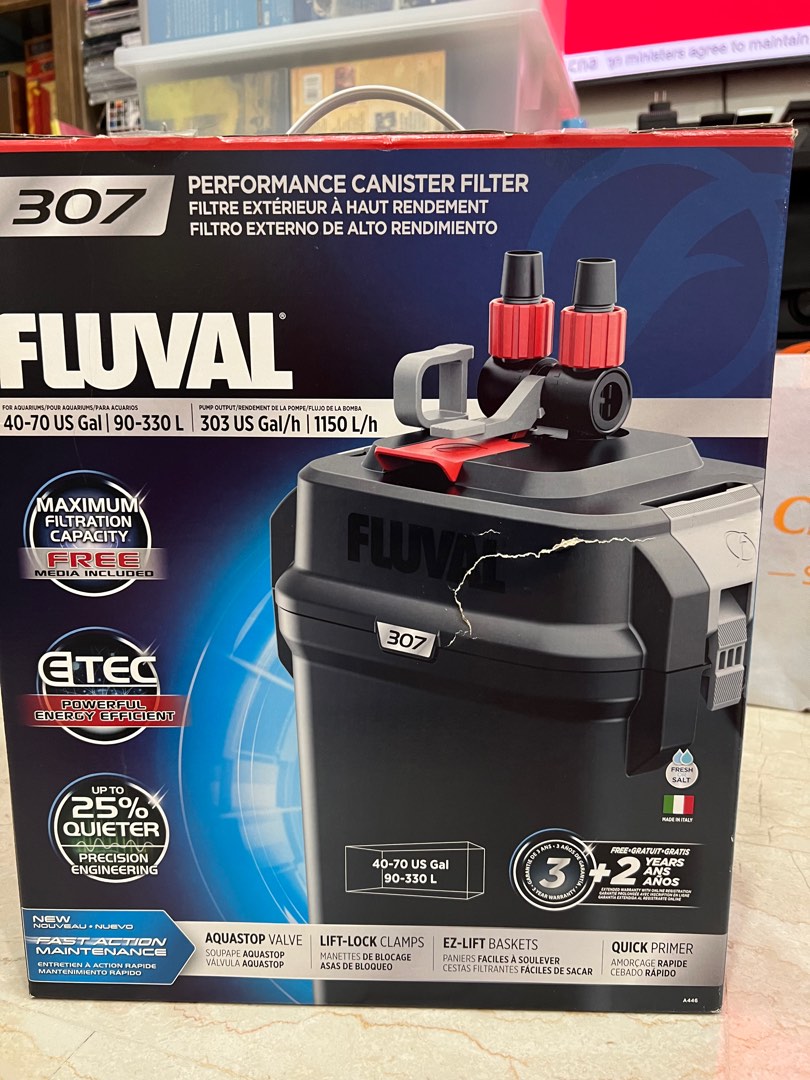Fluval 307 Performance Canister Filter, Pet Supplies, Homes & Other Pet ...