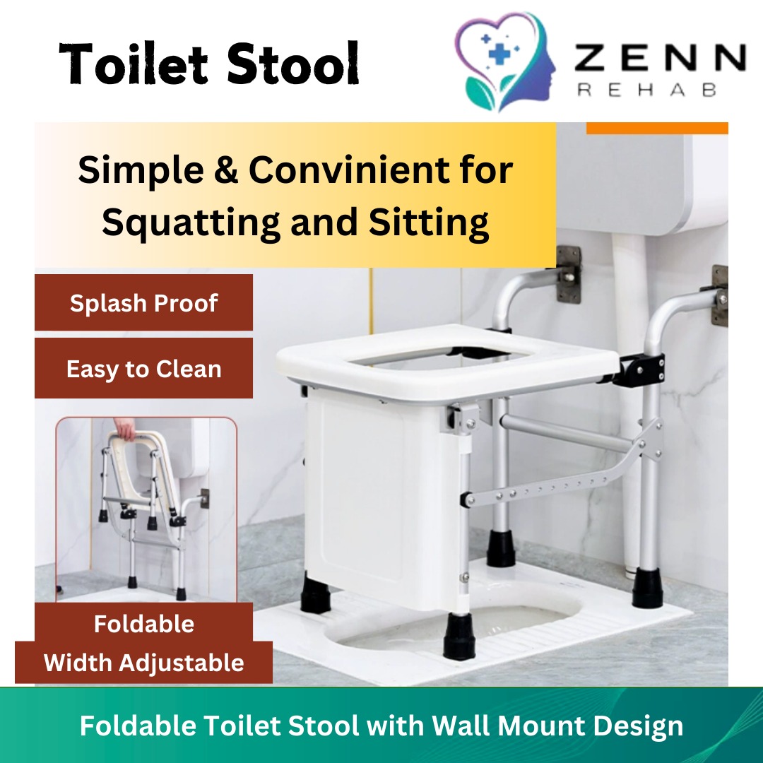 Foldable Toilet Stool / Toilet Chair/ Toilet Seater with Wall Mount ...