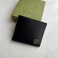 gg marmont bifold wallet in black shw 8cc+2bill compartments, Barang ...