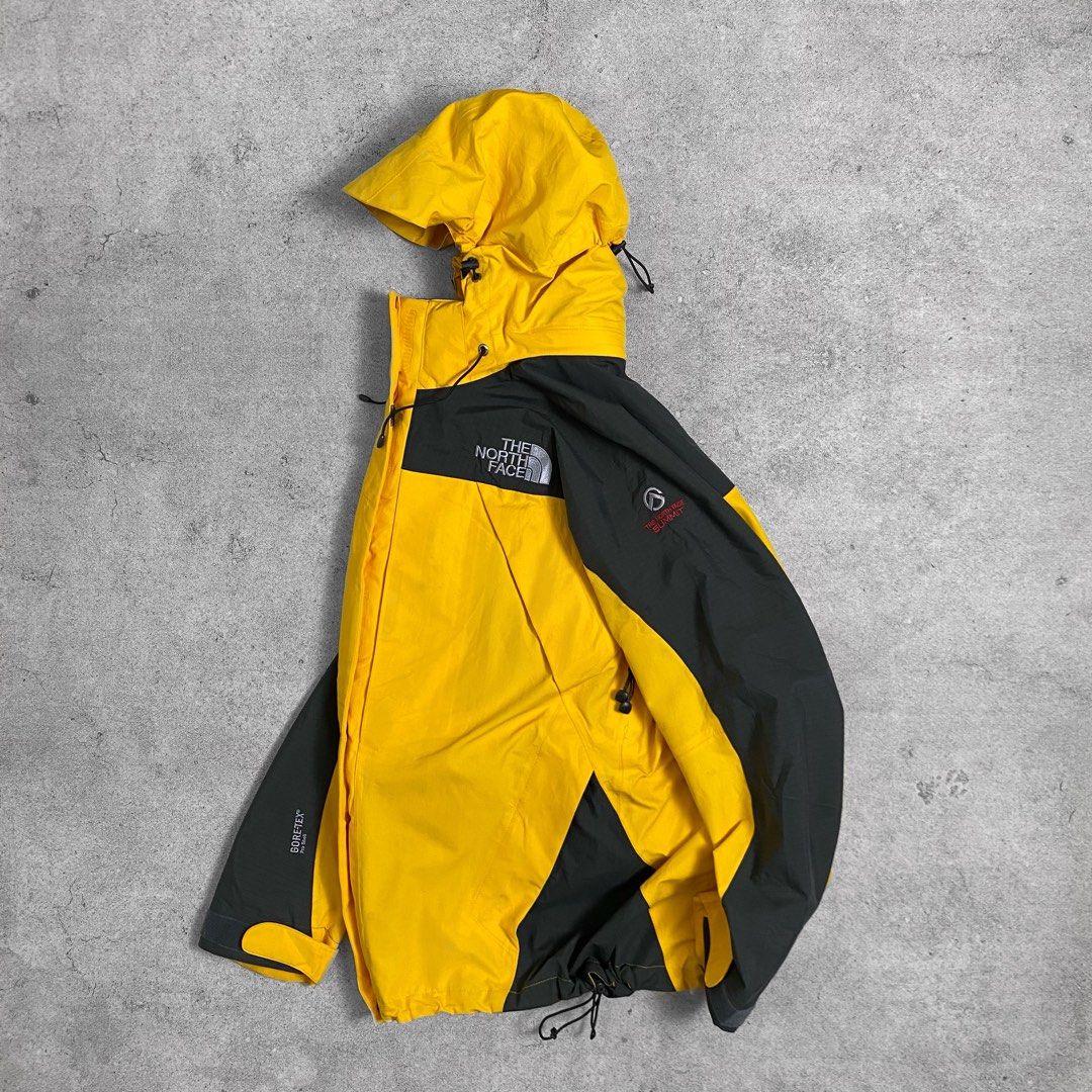 Gorpcore 90s the north face goretex pro-shell jacket yellow - dark grey ...