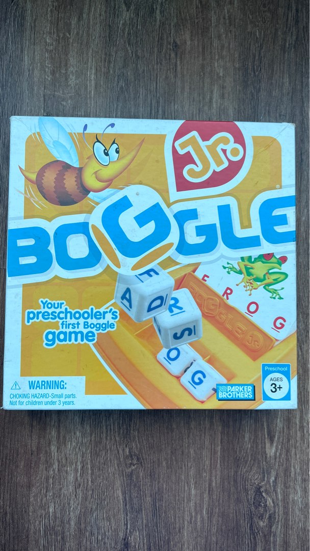 Hasbro Boggle Jr Board Game Preschool Ages 3-6 Education/Family Fun ...