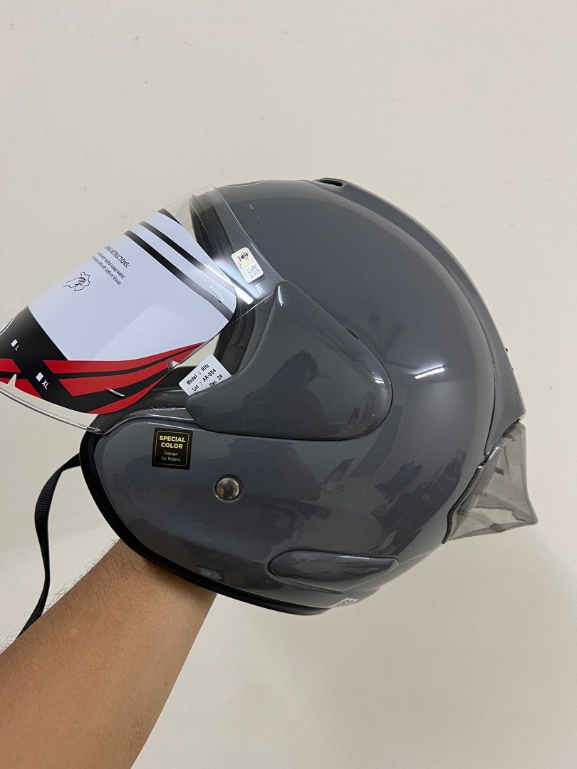 Helmet ARC original grey, Motorbikes on Carousell