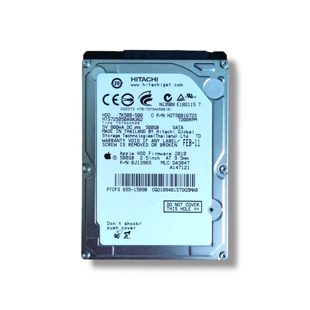 Hitachi 500GB 2.5" SATA HDD, Computers & Tech, Parts & Accessories ...