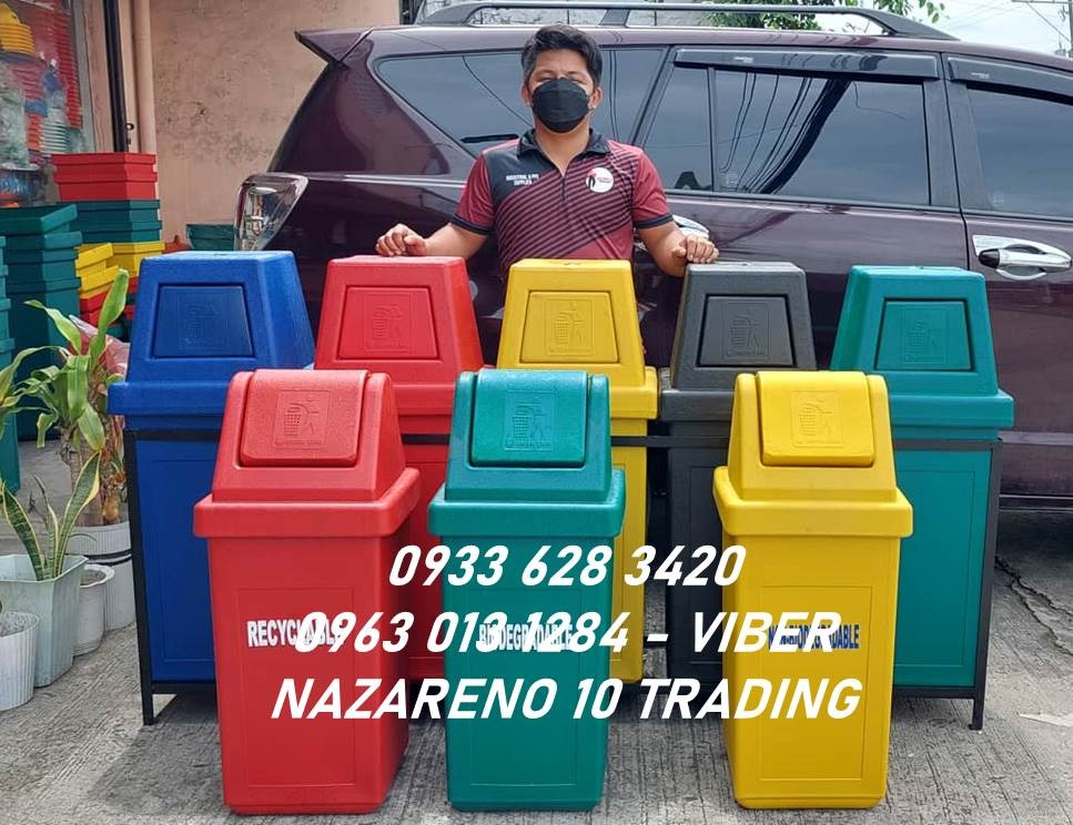 Hooded trash Bin Segregation Bin, Furniture & Home Living, Cleaning ...