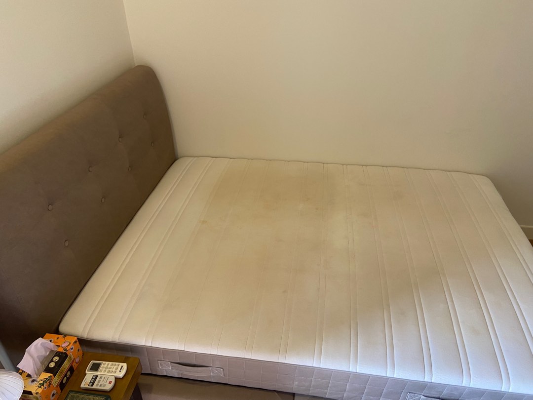 IKEA HAMARVIK Sprung mattress (Queen size) + Brand New Topper ...