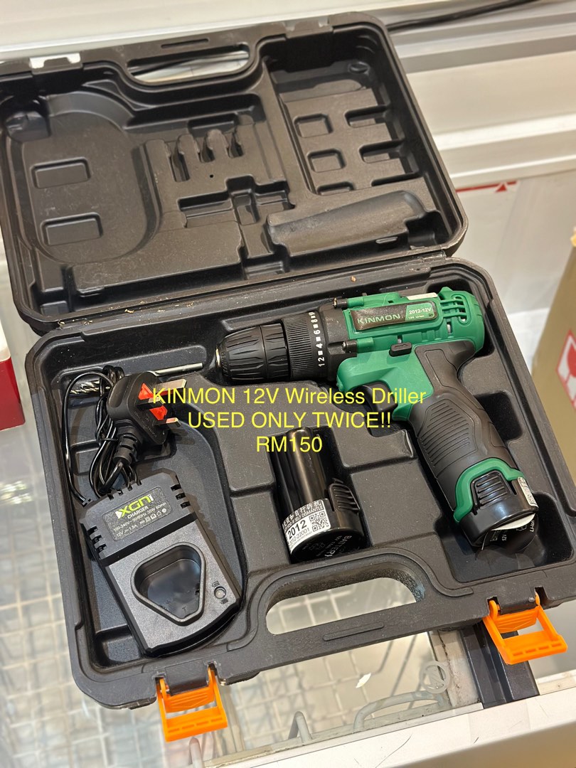 Kinmon 12V Wireless Driller, Furniture & Home Living, Home Improvement ...