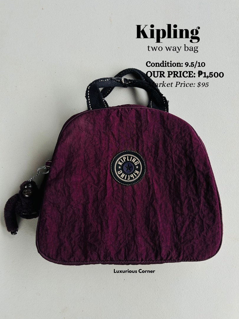 Kipling Two Way Bag, Women's Fashion, Bags & Wallets, Cross-body Bags on Carousell
