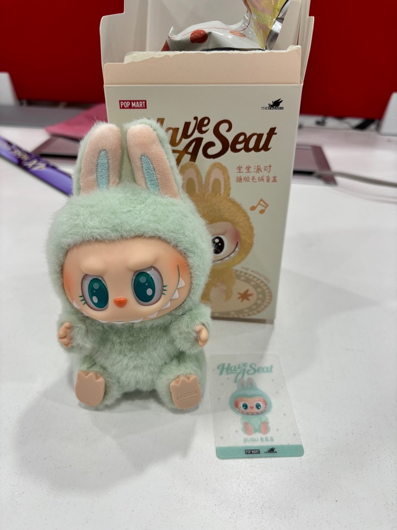 labubu v2 ququ with case, Hobbies & Toys, Toys & Games on Carousell