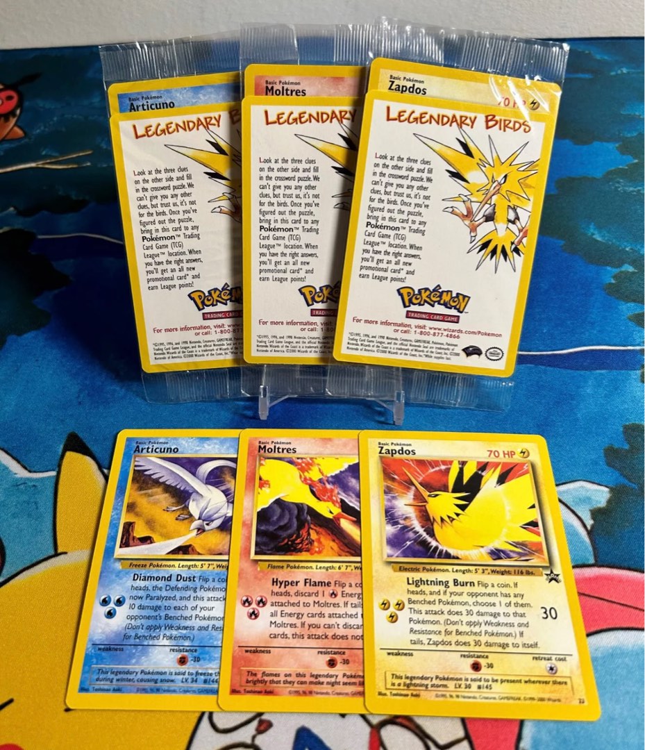 Legendary bird - moltres, Zapdos, articuno (SEALED PROMO), Hobbies ...