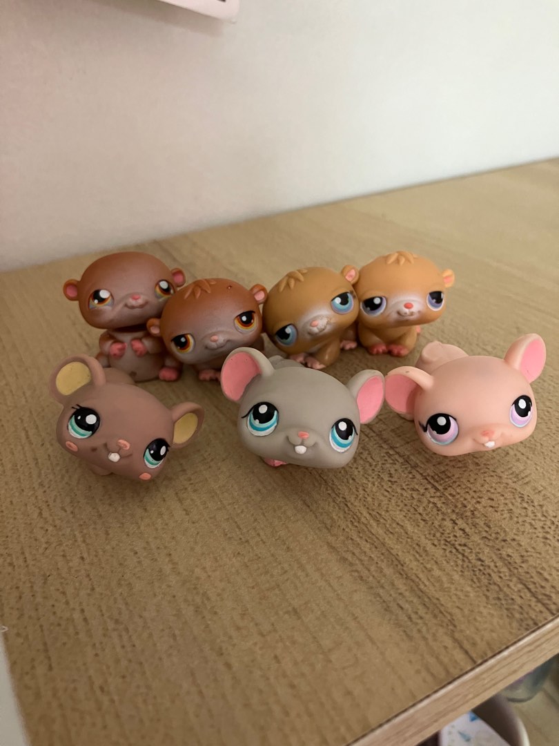 littlest pet shop lps hamsters and mice lot bundle of 7, Hobbies & Toys ...