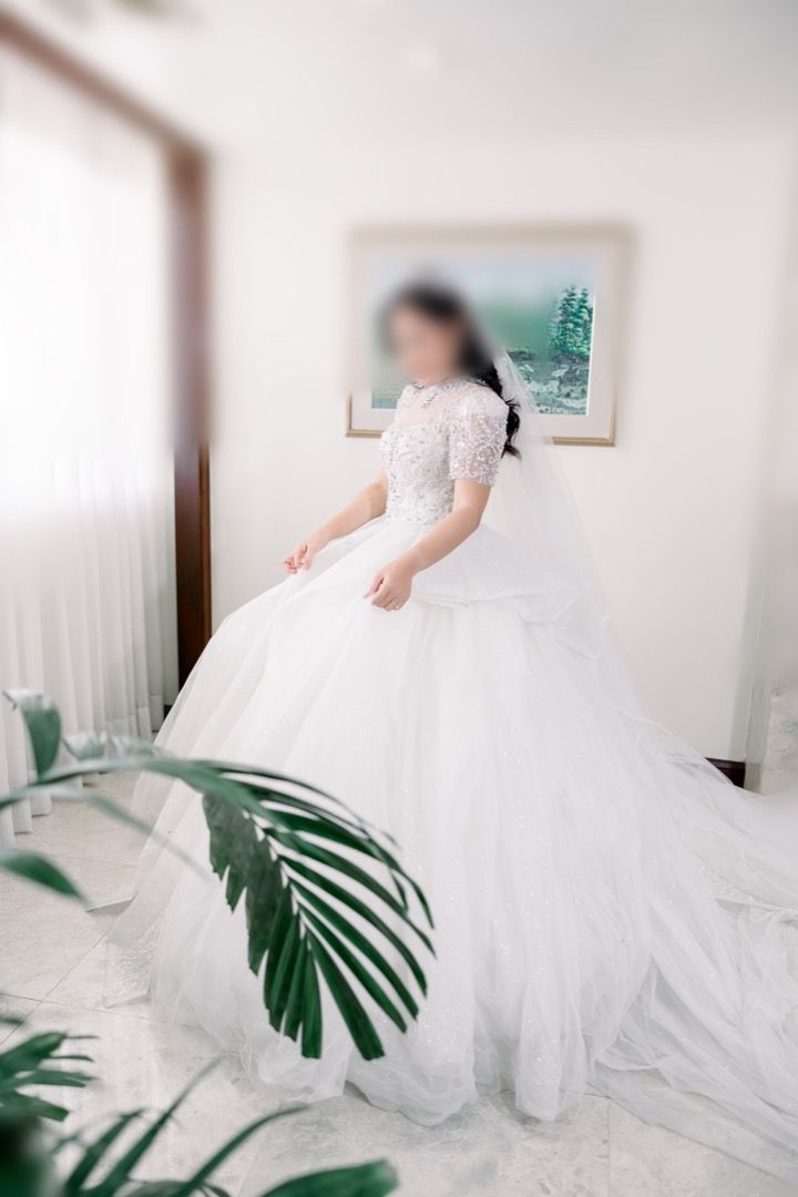 Luxury Wedding Ball Gown Long Trail w/ free Arrhae Holder, Ring Pillow ...