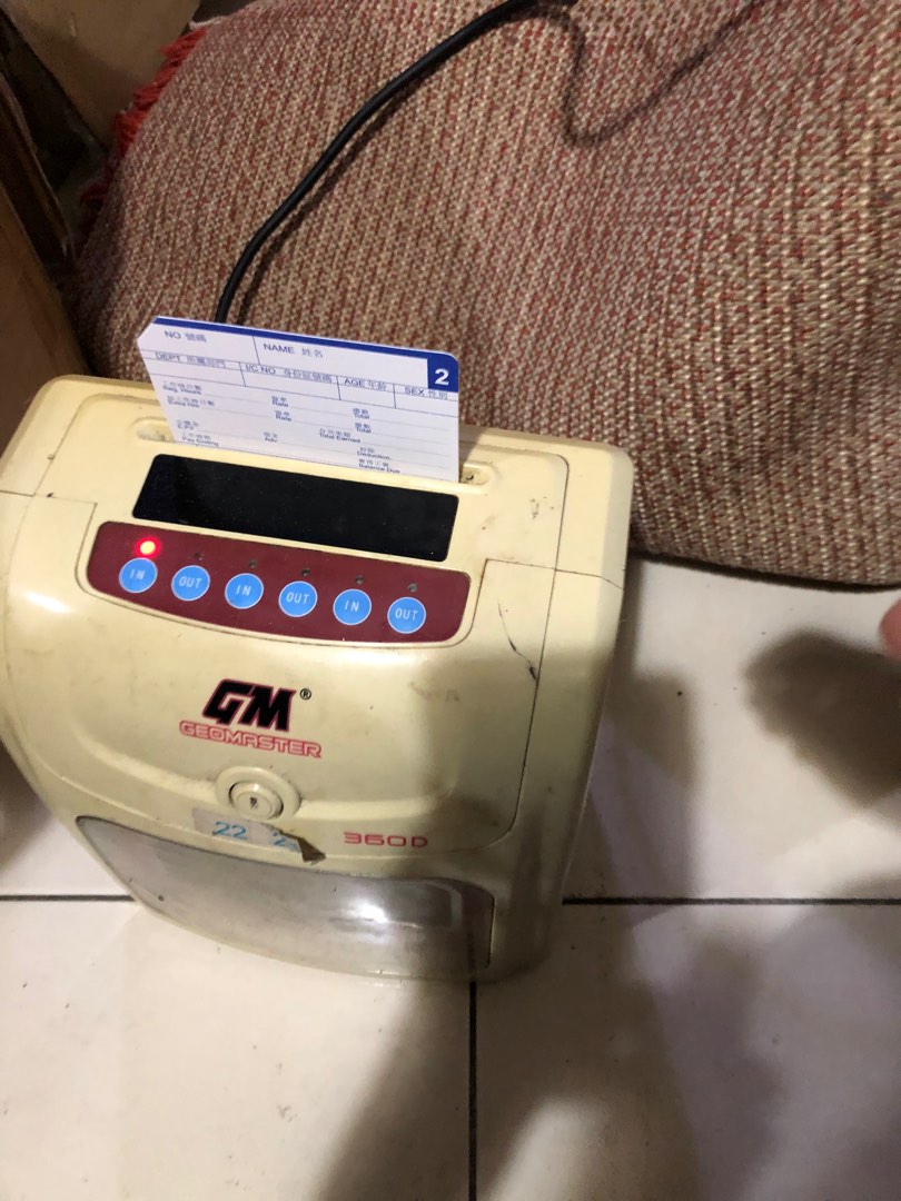 Mesin punch kad punch card machine, TV & Home Appliances, Other Home ...