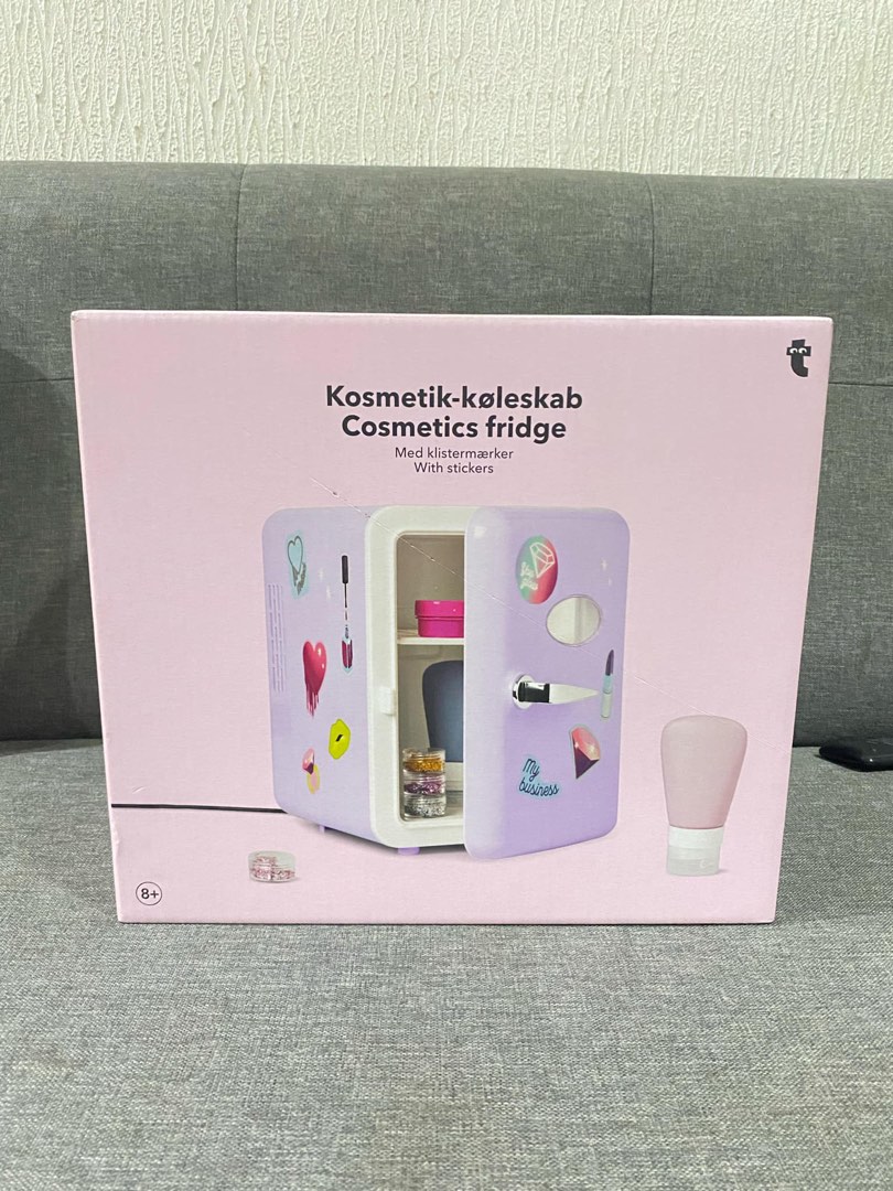 Mini Purple Fridge for Cosmetics and Skincare, Furniture & Home Living ...