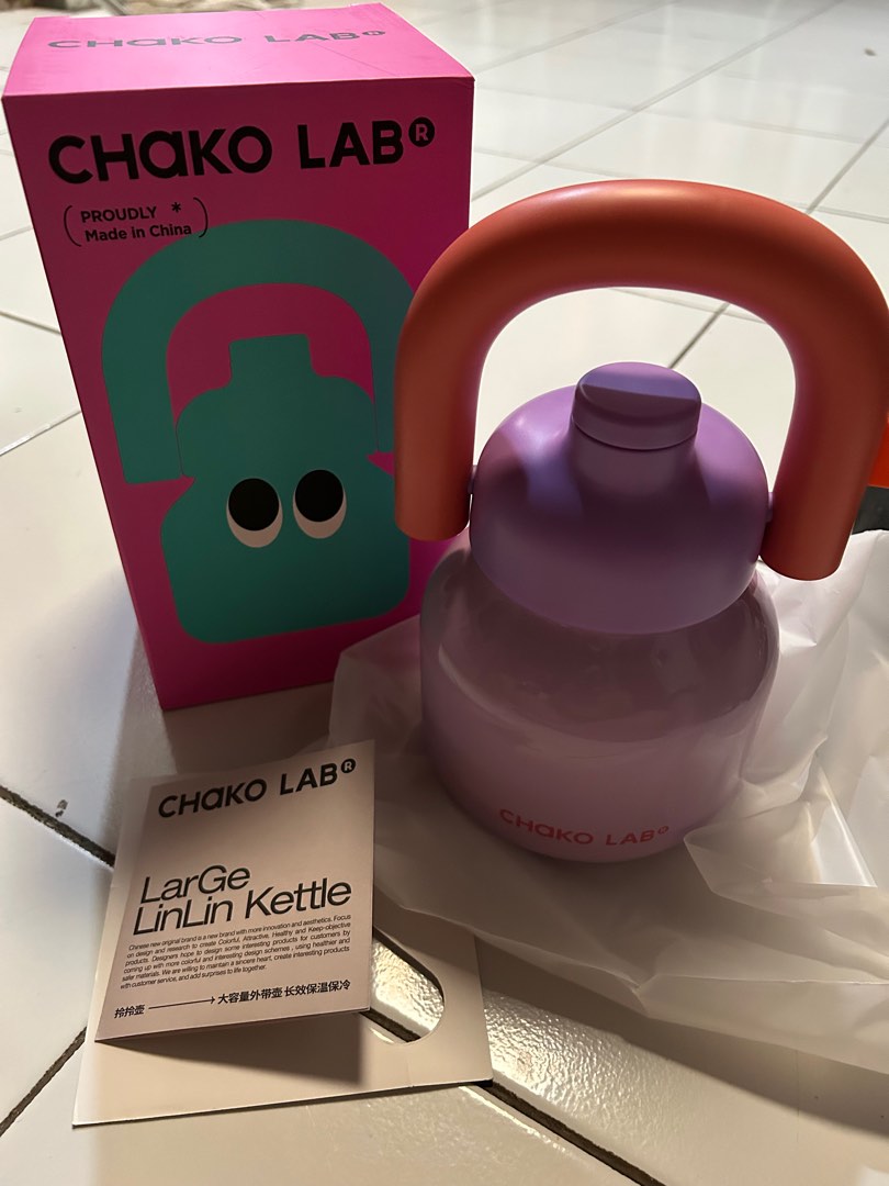 NEW CHAKO LAB Linlin Vacuum Thermos 1000ml Chakolab, Perabotan Rumah di ...