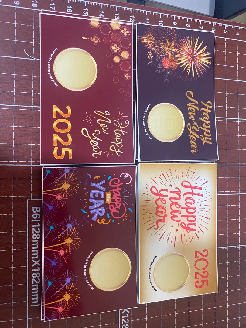 New Year 2025 Scratch Card, Hobbies & Toys, Books & Magazines, Travel ...