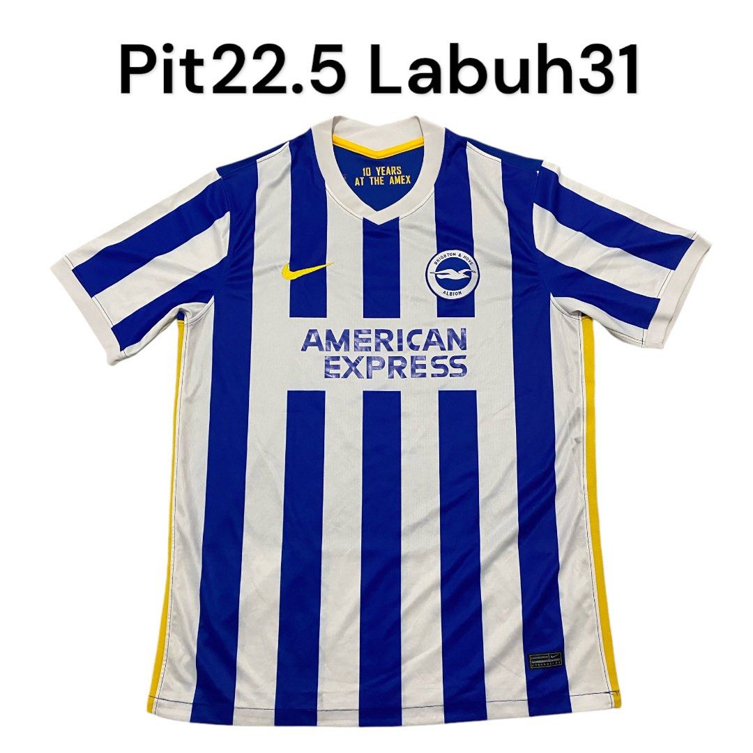 Nike x Brighton&Hove Albion Jersey Bola Pit22.5 Labuh31 Saiz L Kain ...