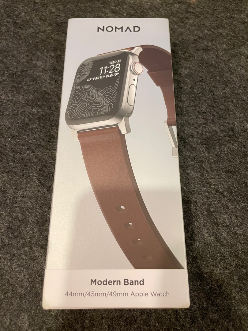 NOMAD Leather Modern Band for Apple Watch Series 7 8 9 10 Ultra Ultra 2 ...