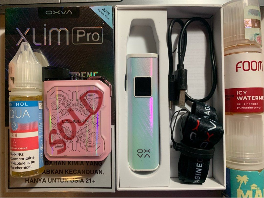 pod vape oxva xlim pro aurora blue, liquid foom maldives & watermelon ...