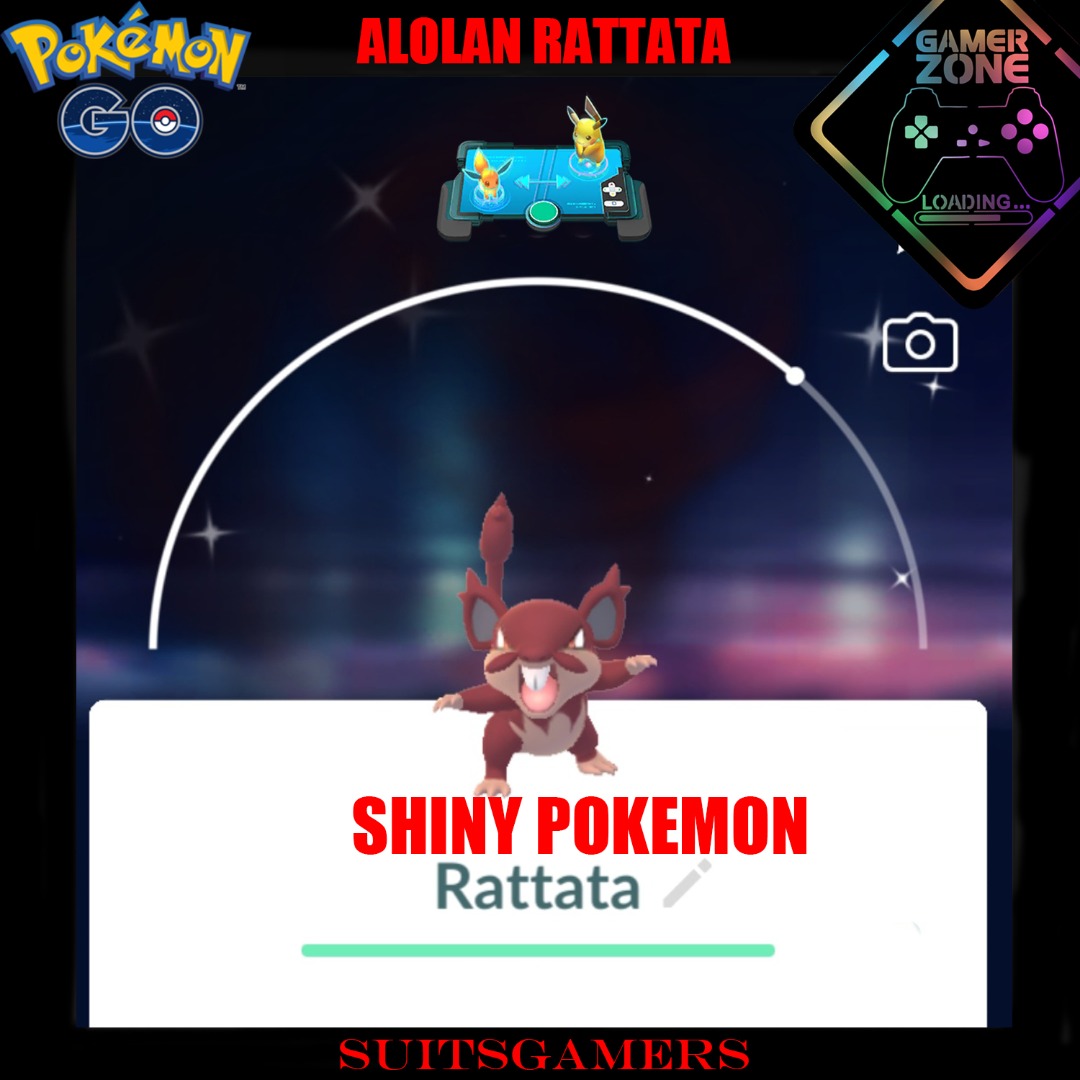 Pokemon GO - Shiny Alolan Rattata [SHINY POKEMON], Video Gaming, Video ...
