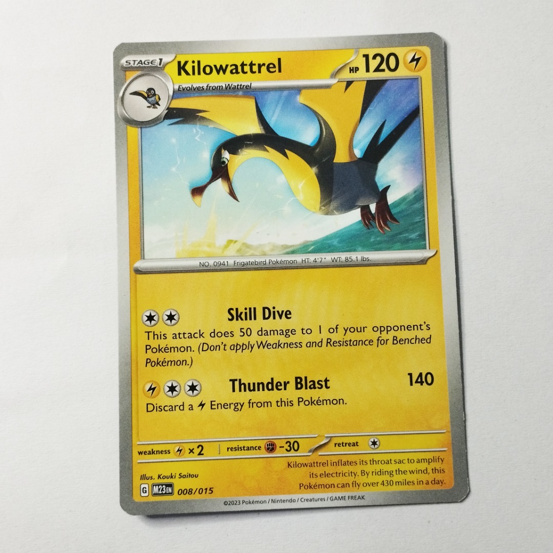 Pokemon Kilowattrel 008/015 Card Happy Meal McDonald's 2023 Game Card ...