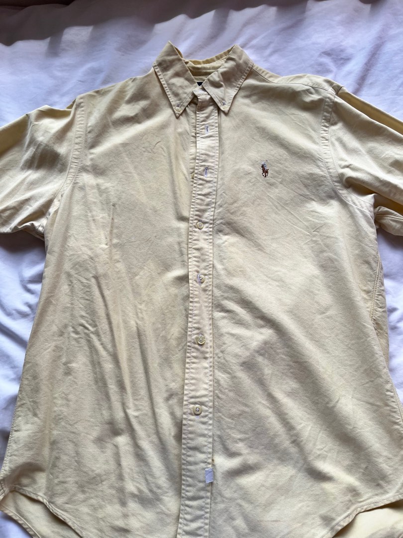 Polo Ralph Lauren PRL Yellow Button Up, Men's Fashion, Tops & Sets ...