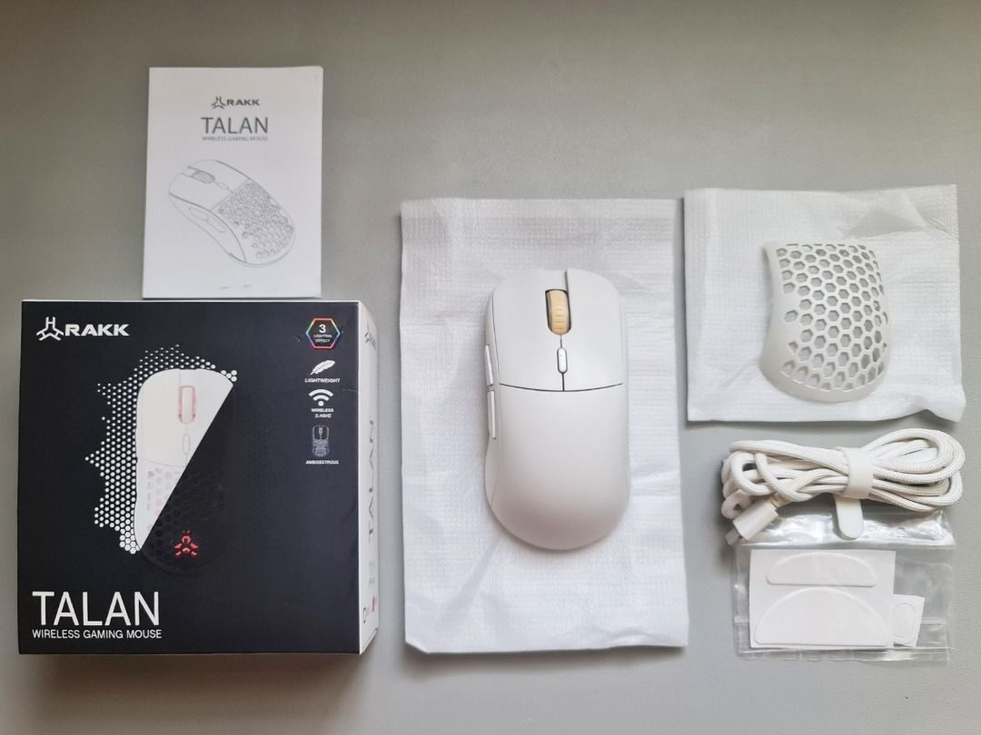 Rakk Talan White Wired / Wireless RGB Gaming Mouse, Computers & Tech ...