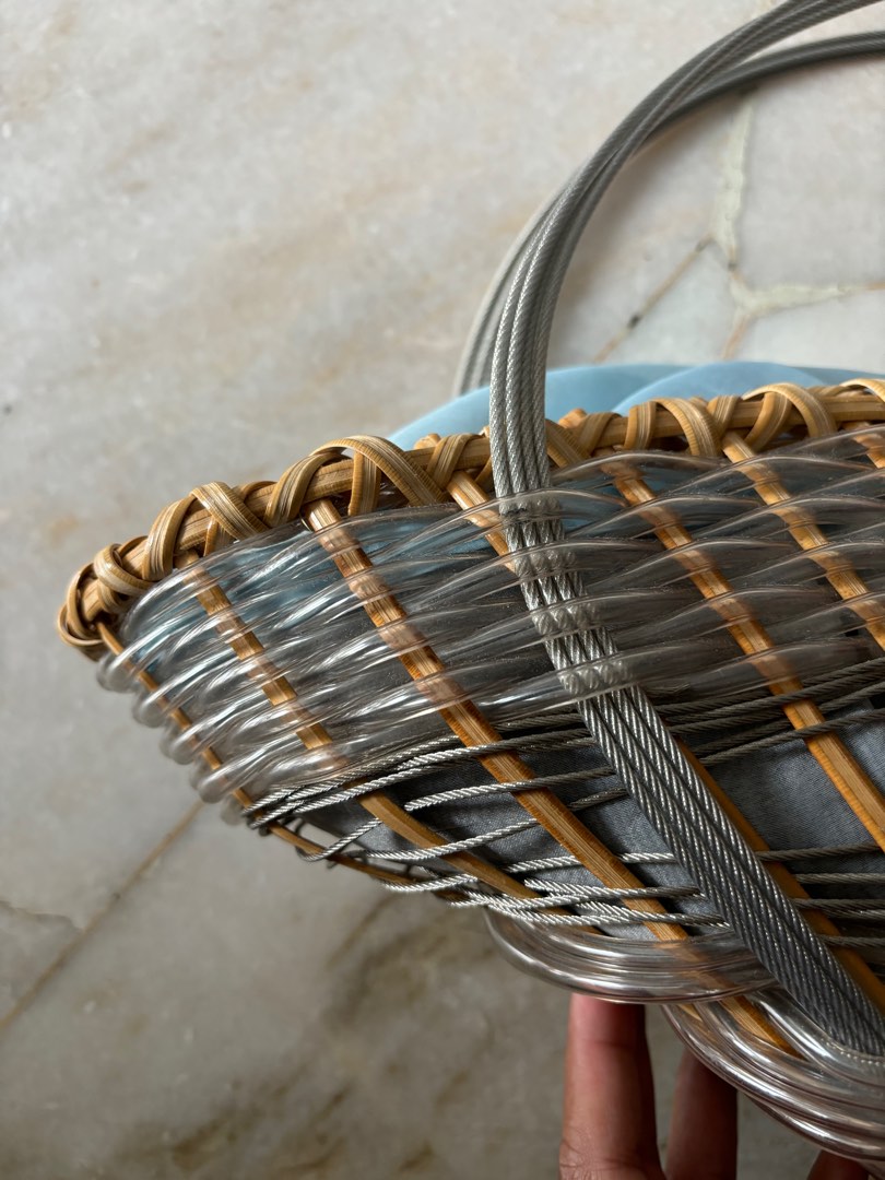 Rare Rattan Basket / Bakul Rotan / Beach Bucket / Hand Carry / Bamboo, Women's Fashion, Bags ...