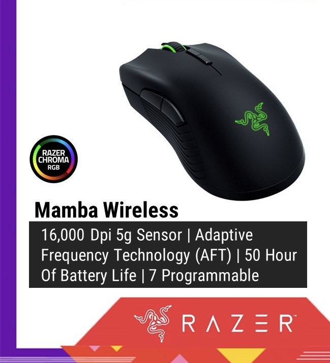Razer Mamba Gaming Mouse Wireless, Computers & Tech, Parts & Accessories, Mouse & Mousepads on ...