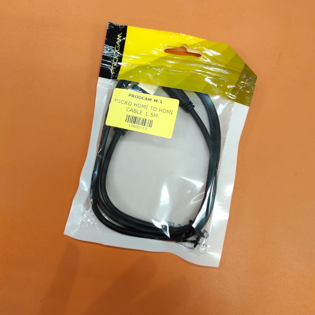 READY STOCK Proocam M-1 Micro HDMI to HDMI cable 1.5 meter for Camera ...