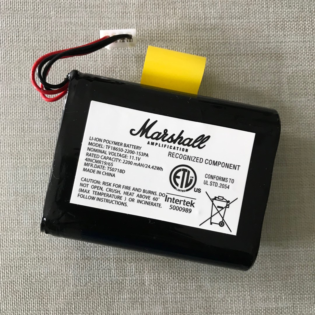 Rechargeable Battery Replacement for Marshall Stockwell Speaker, Audio ...