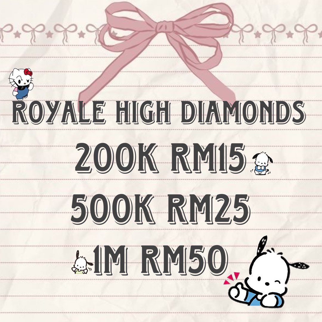 Royale high diamonds, Video Gaming, Gaming Accessories, In-Game ...
