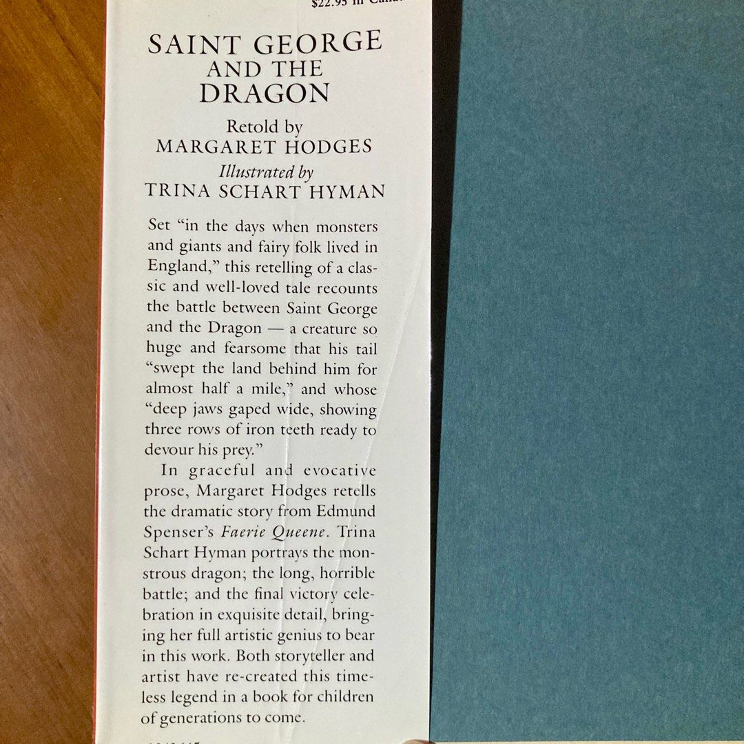 Saint George And The Dragon by Margaret Hodges, Illustrated by Trina ...