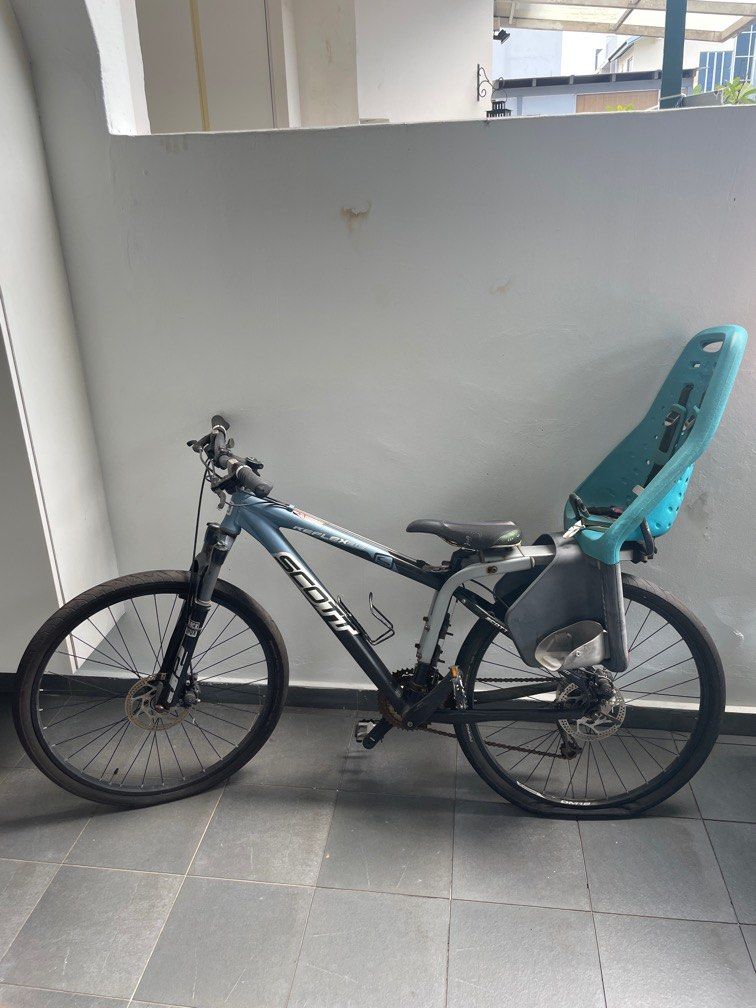 Scott reflex30 bicycle with child seat, Sports Equipment, Bicycles ...