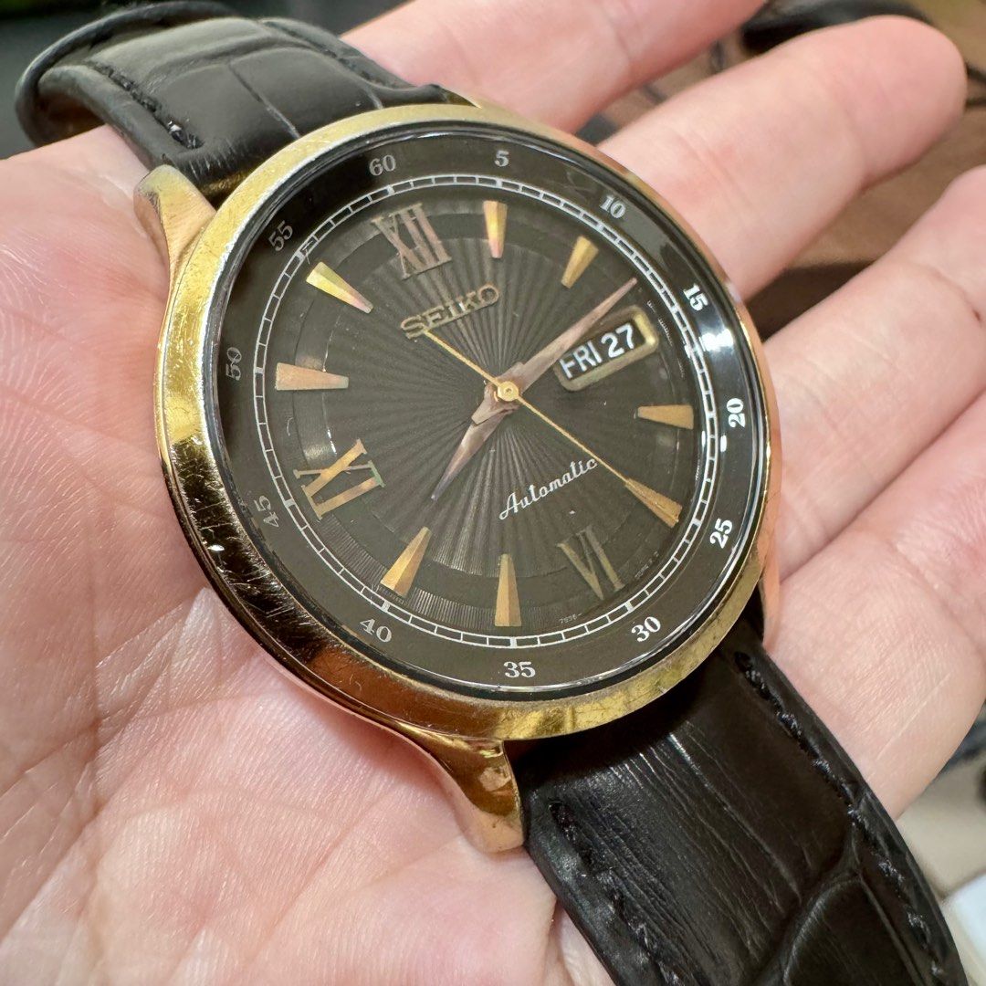 Seiko Textured Dial Classic 23Jewels Automatic Dress Watch, Men's ...