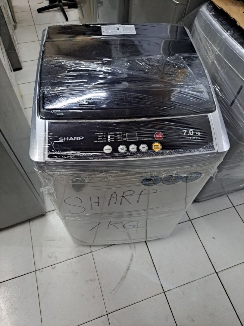 SHARP 7kg full automatic warning machine one month warntey ada, TV & Home Appliances, Other Home ...