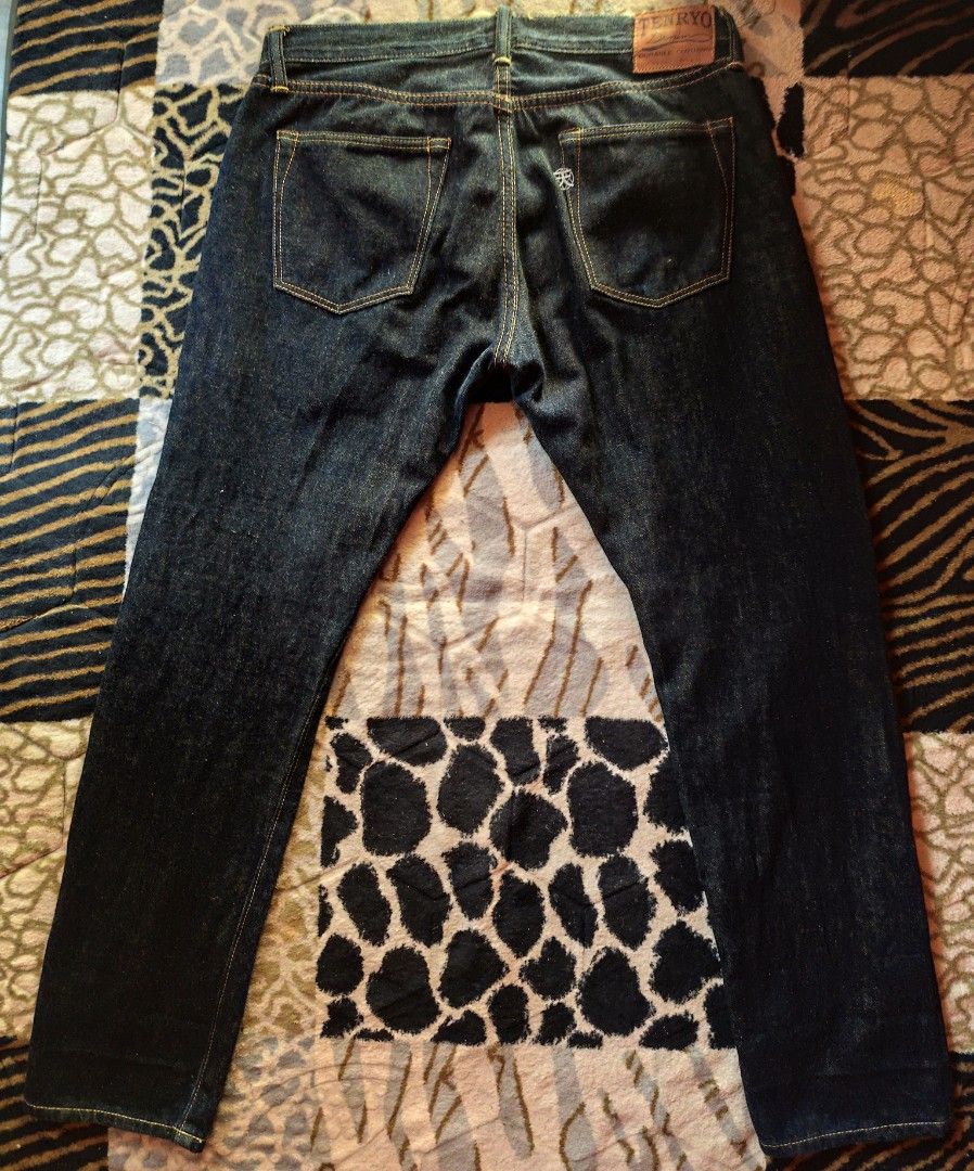 Tenryo Denim Yellow Weft Selvedge Samurai jeans Momotaro Iron Heart Pure blue japan Mister ...