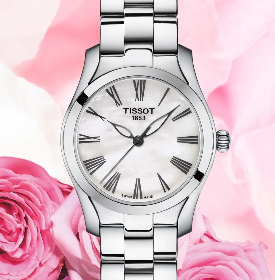 Tissot T-WAVE T-LADY Jam tangan wanita Original White Mother Of Pearl Dial T112.210.11.113.00 ...