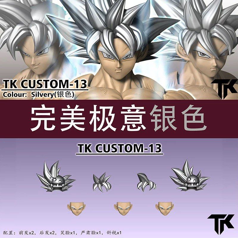 TK Customs SHF Dragonball Ultra Instinct Goku Headsculpt Upgrades ...