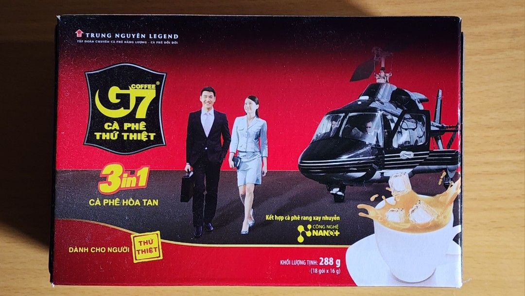 Trung Nguyen 3 IN 1 - G7 Instant Coffee - 16 sachets x 16g, Food & Drinks, Beverages on Carousell