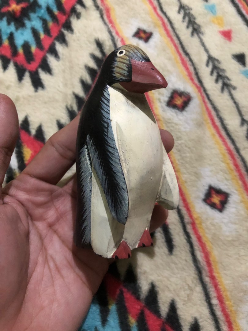 Wooden penguin desk display, Hobbies & Toys, Memorabilia & Collectibles ...