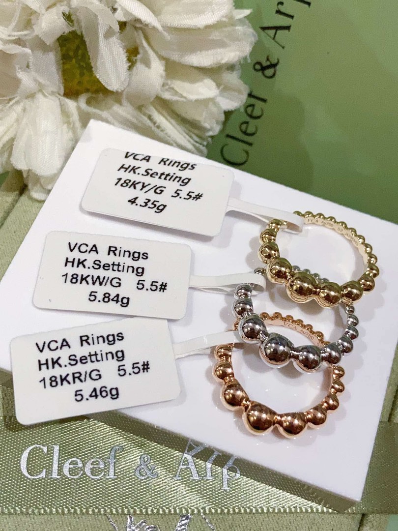 18k Hk setting VC@ bubble ring, Women's Fashion, Jewelry & Organizers ...