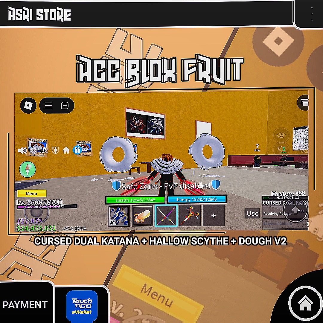 Acc Blox fruit CDK + HS+ DOUGH V2, Video Gaming, Gaming Accessories, In ...