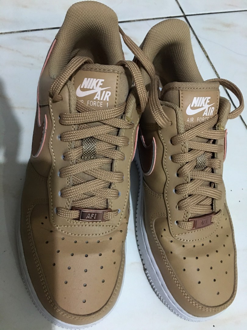 Nike Air force 1. AF1 - ( mocha mouse and pink ), Women's Fashion ...