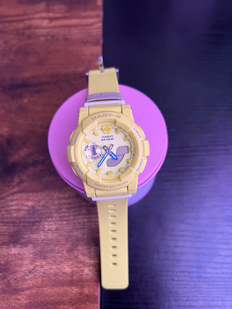 Authentic Casio Baby-G Yellow Analog Digital Watch BGA185-9A, Women's ...