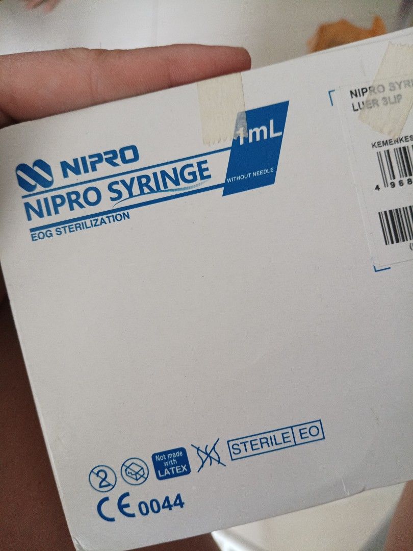 BRAND NEW NIPRO Syringe 1ml, Health & Nutrition, Medical Supplies ...