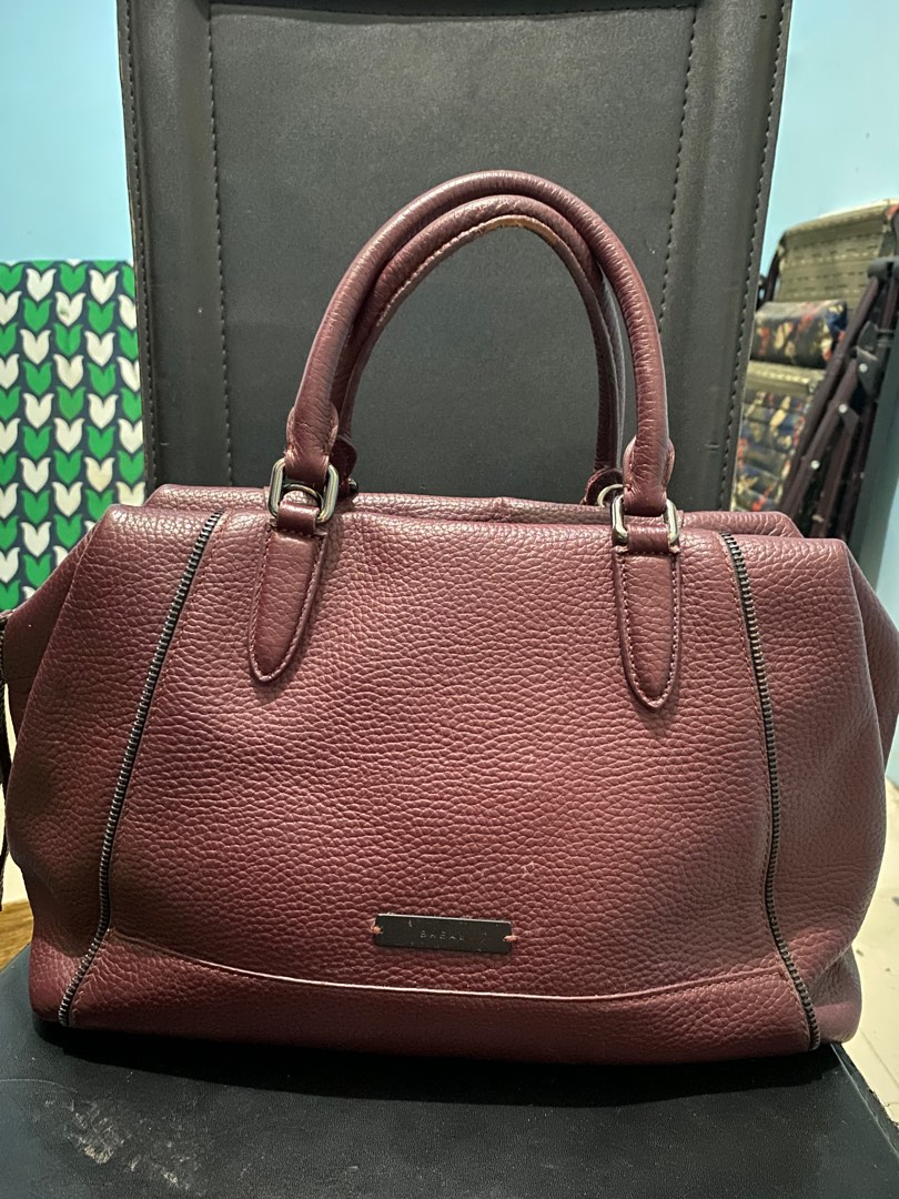 Breal stand alone, red wide bag, Luxury, Bags & Wallets on Carousell