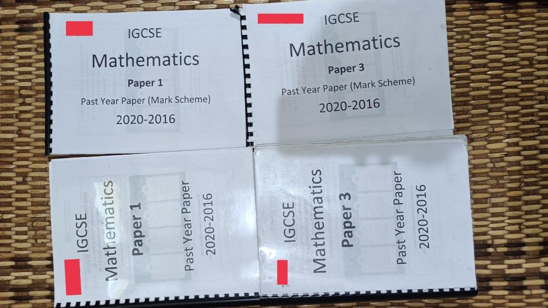 Cambridge IGCSE Mathematics Paper 1 & 3 ( 2016-2020) + Mark Scheme ...