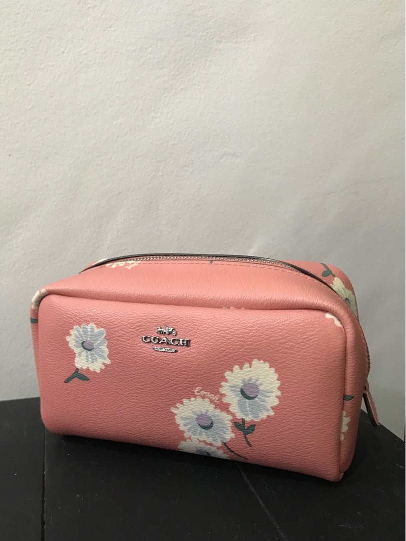 Coach Women's Boxed Small Boxy Cosmetic Case with Daisy Pink, Men's ...
