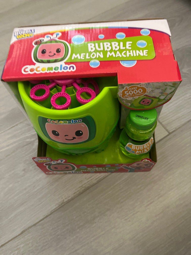 cocomelon bubble melon machine, 興趣及遊戲, 玩具 & 遊戲類 - Carousell