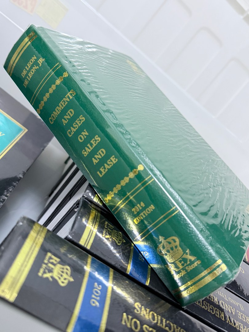 Comments and Cases on Sales and Lease (2014) by De Leon, Hobbies & Toys ...